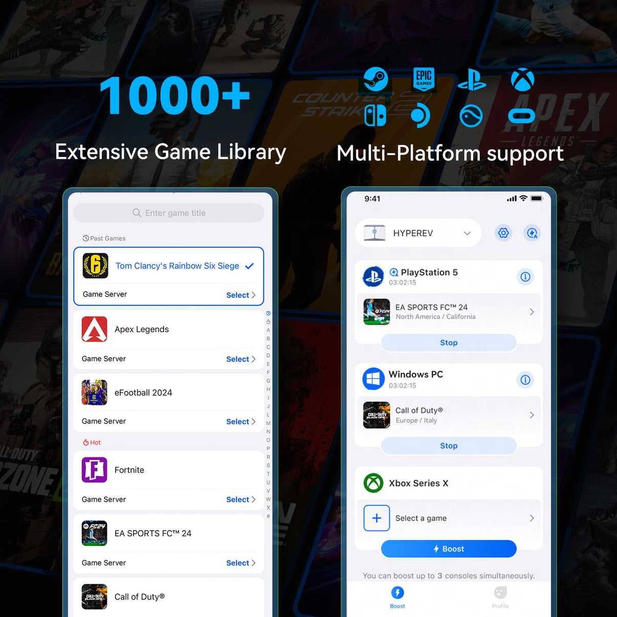 HYPEREV: Gaming Booster for PlayStation, Xbox, Nintendo